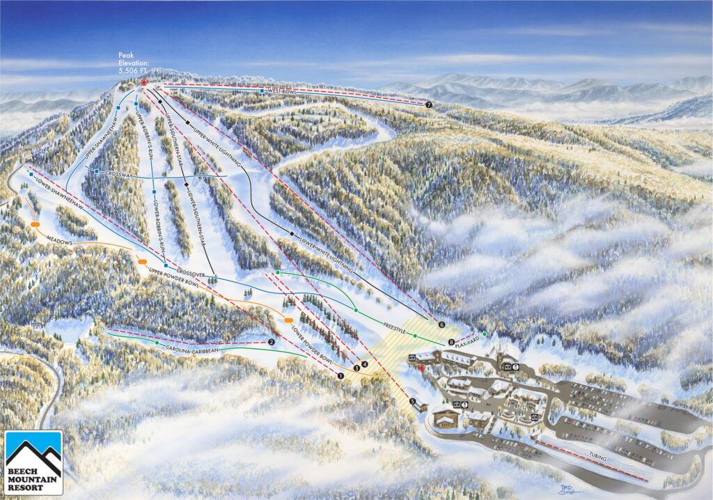 Beech Mountain Ski Trail Map