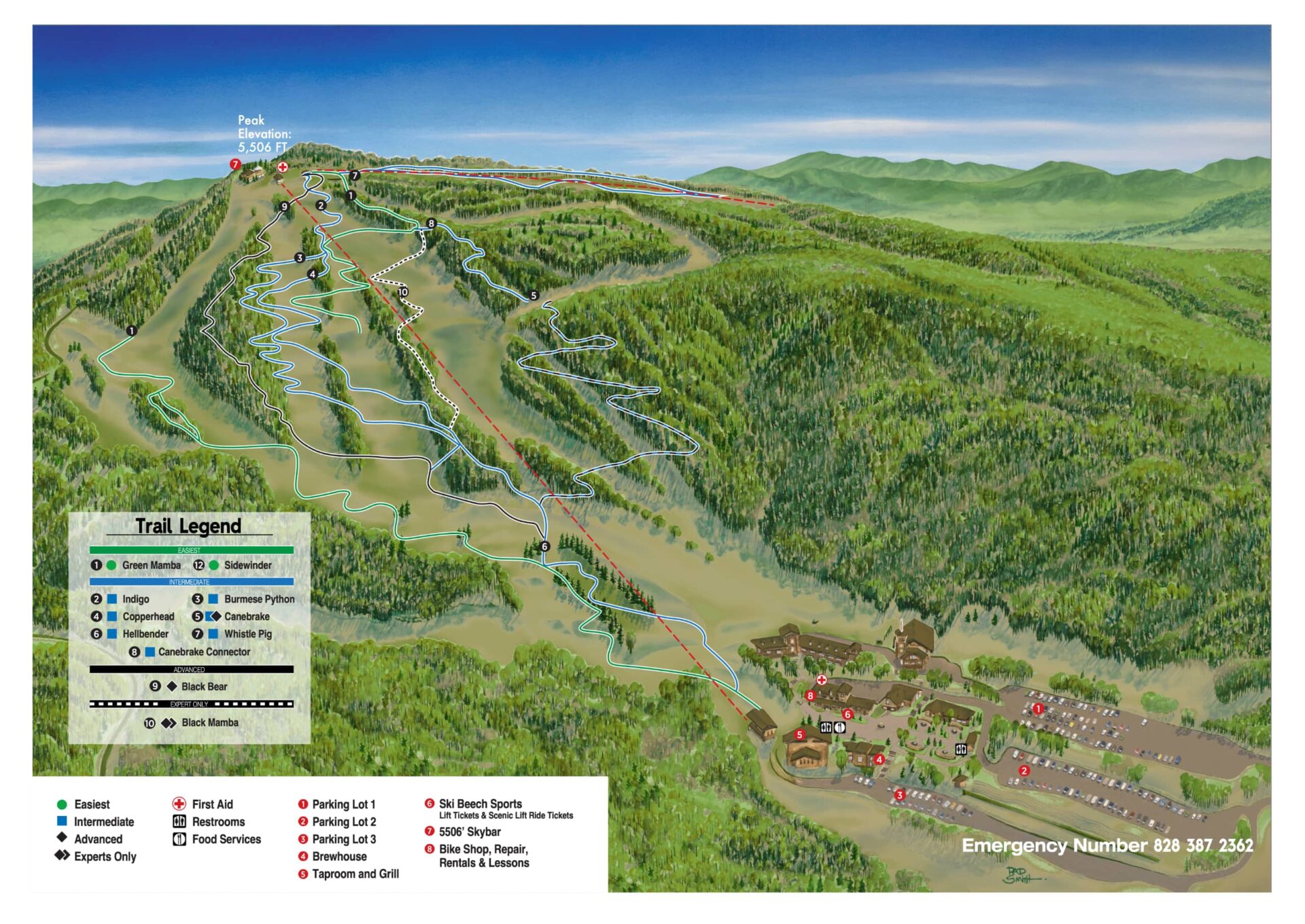Summer Trail Map - Beech Mountain Resort